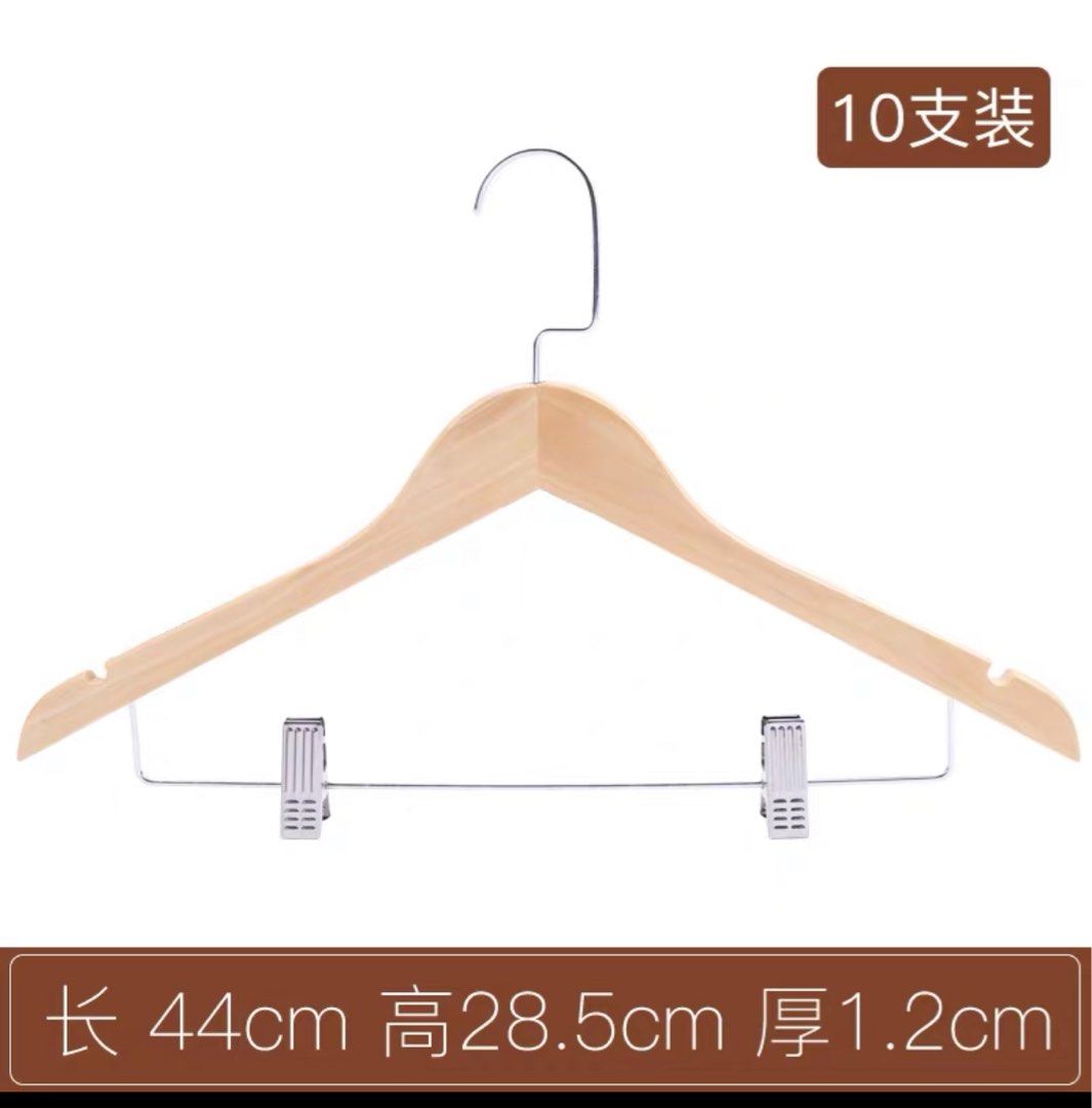 Light Pine Wood clipper hangers, Furniture & Home Living, Home ...