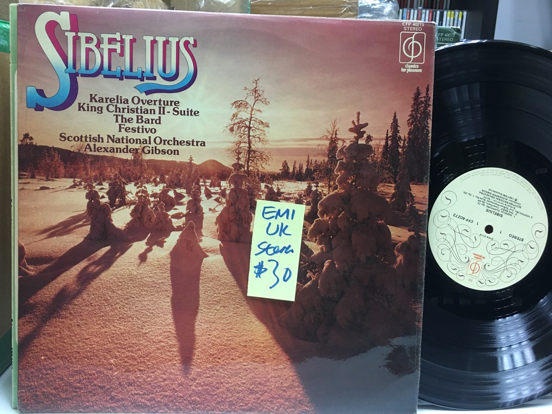 LP classical : Alexander Gibson conducts Sibelius, EMI UK pressing 黑膠唱片 ...