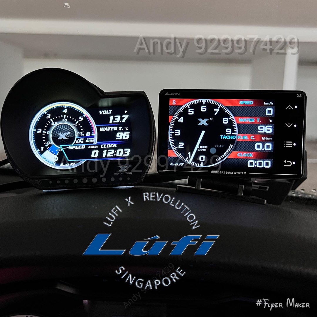 LUFI XF n LUFI XS gauge Obd obd2 display gauge, Car Accessories ...