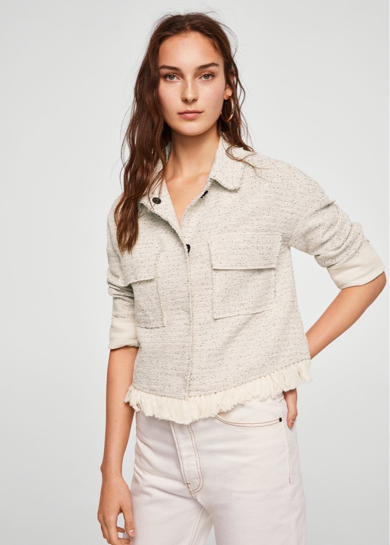 Mango Tweed Jacket, Women's Fashion, Coats, Jackets and Outerwear on ...