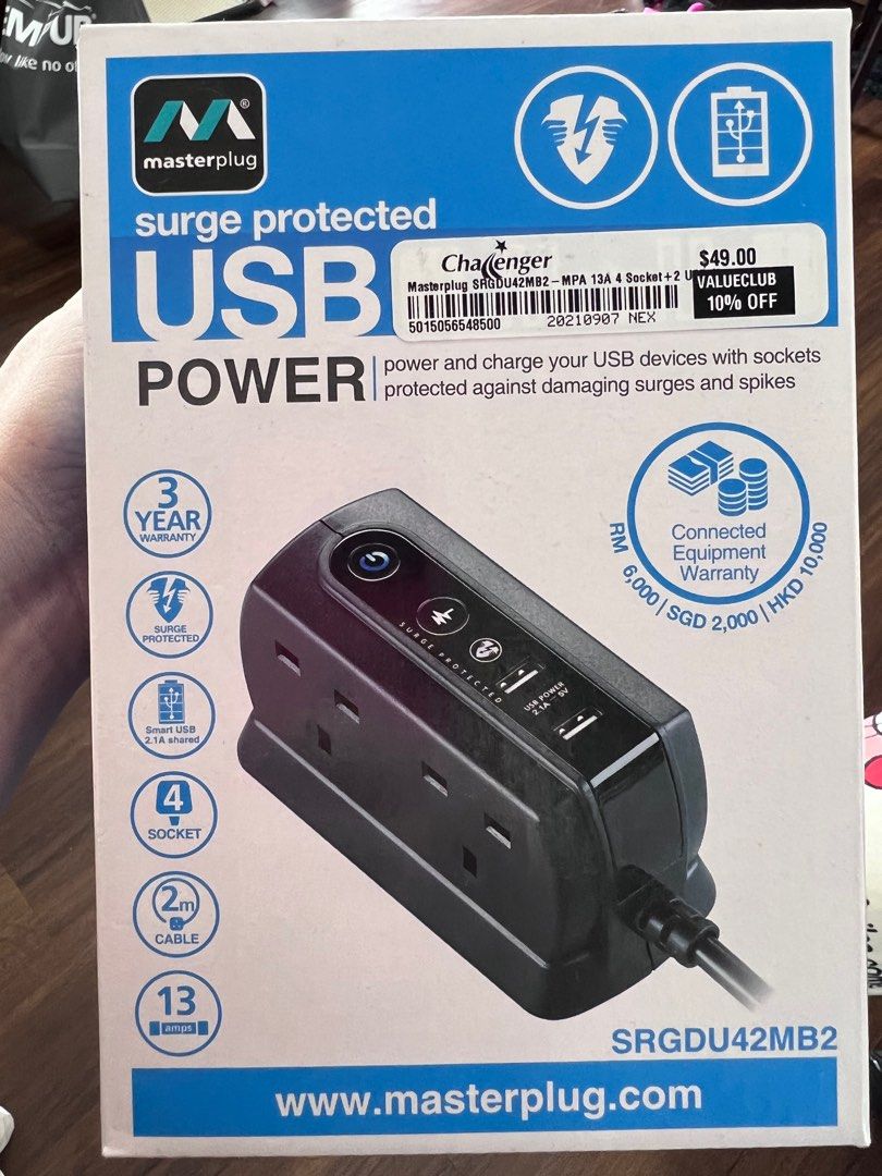 MASTERPLUG USB POWER, TV & Home Appliances, Electrical, Adaptors ...
