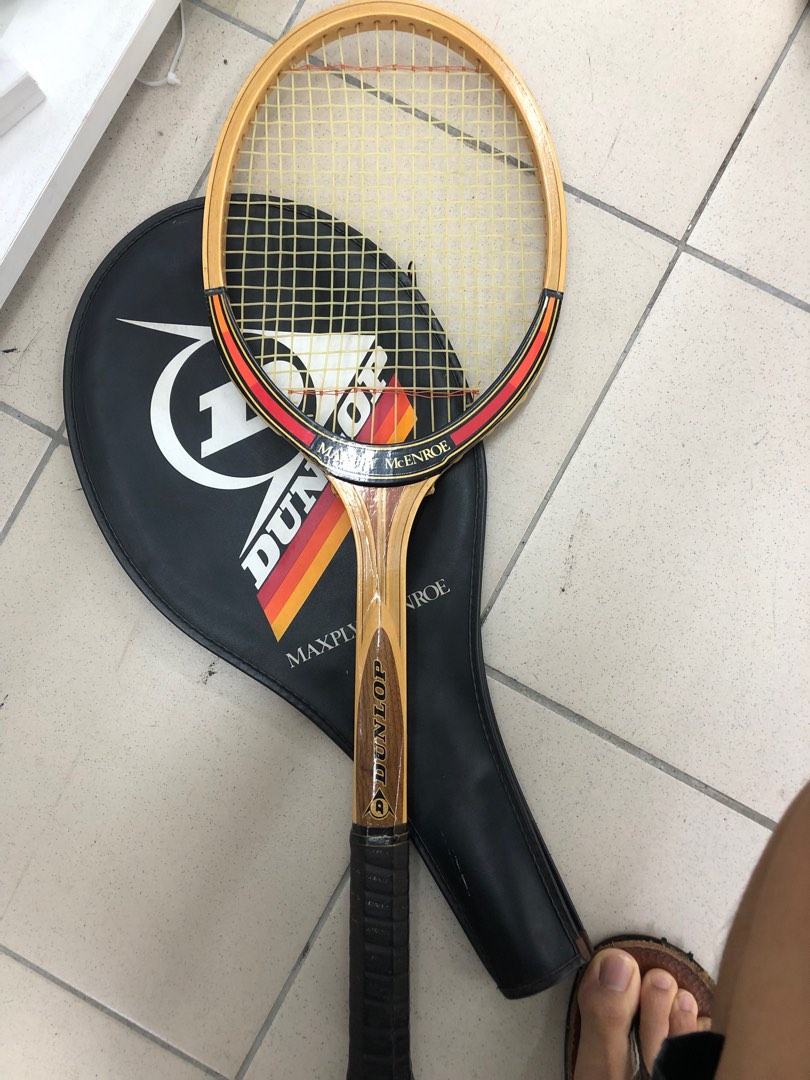 Dunlop Maxply Mcenroe Vintage Wooden Tennis Racquet, Sports Equipment ...
