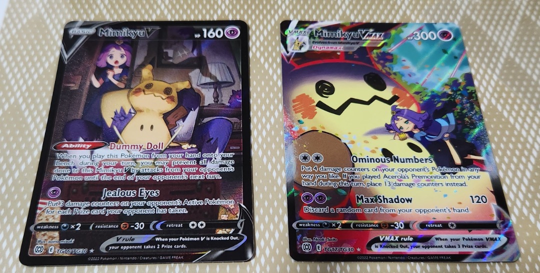 Mimikyu V and Mimikyu Vmax, Hobbies & Toys, Toys & Games on Carousell