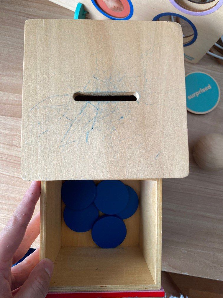 Montessori coin slotting toy, Babies & Kids, Infant Playtime on Carousell