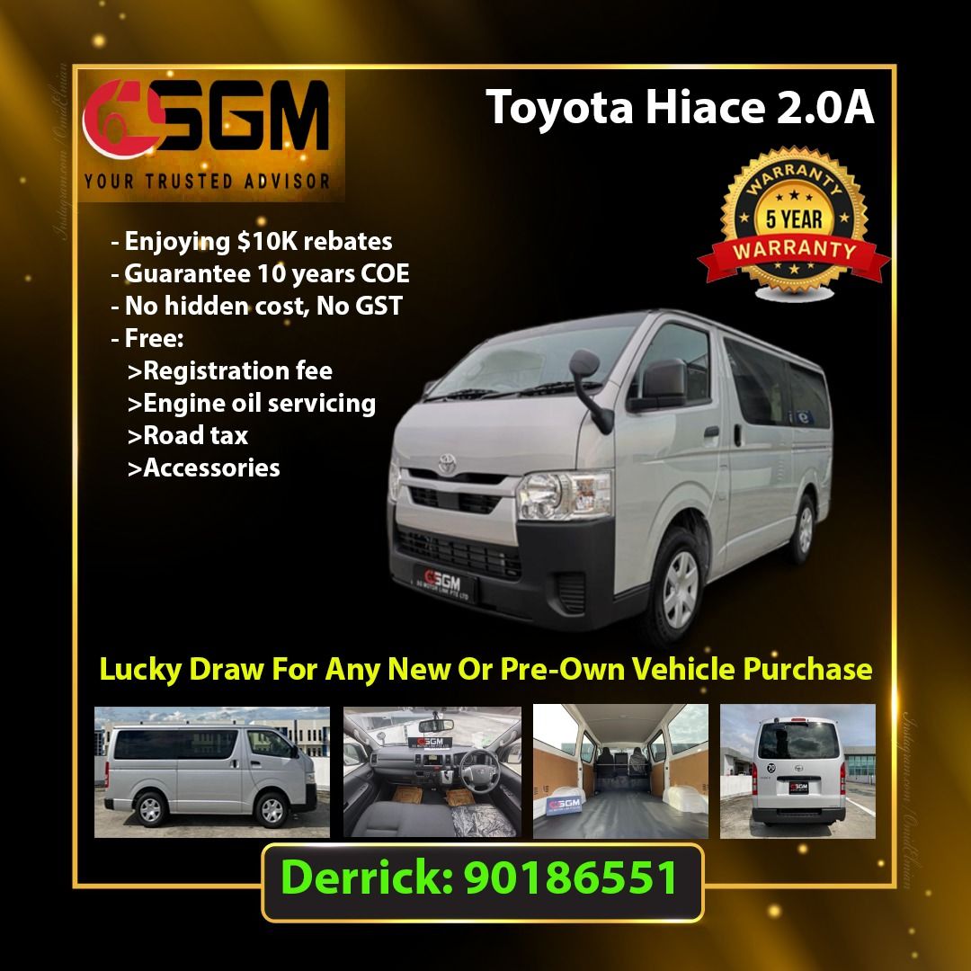 New/Pre-own Hiace, Townace, Dyna, N-Van, Every, Cabstar, BYD, NV200 ...