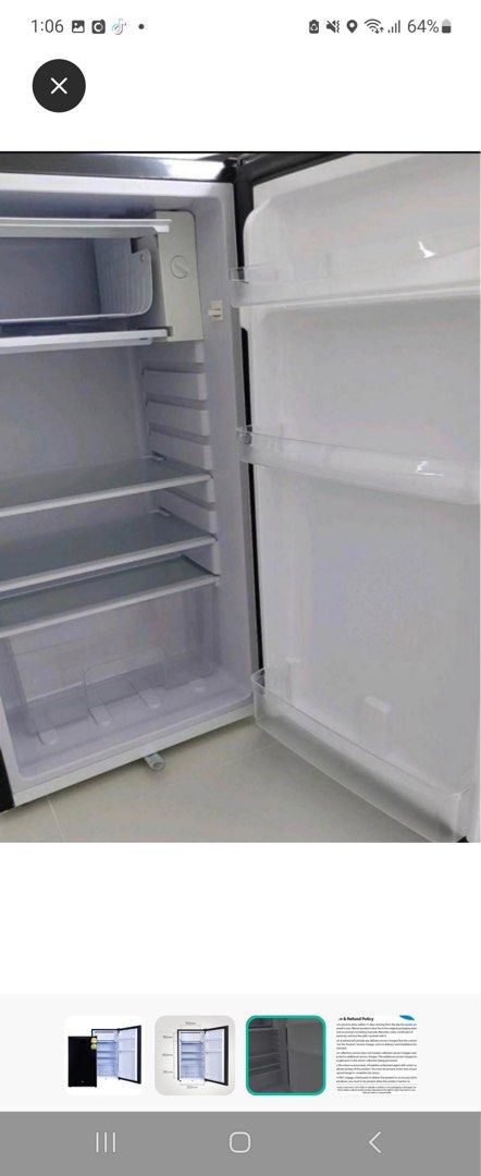 New set 105L bar fridge with lock, TV & Home Appliances, Kitchen ...