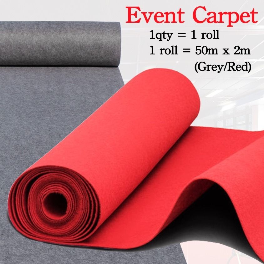 [One roll 50m x 2m ]Wholesale wedding red carpet pad celebration ...