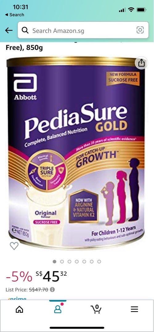 Pediasure 1-10 yrs, Babies & Kids, Nursing & Feeding, Weaning & Toddler ...