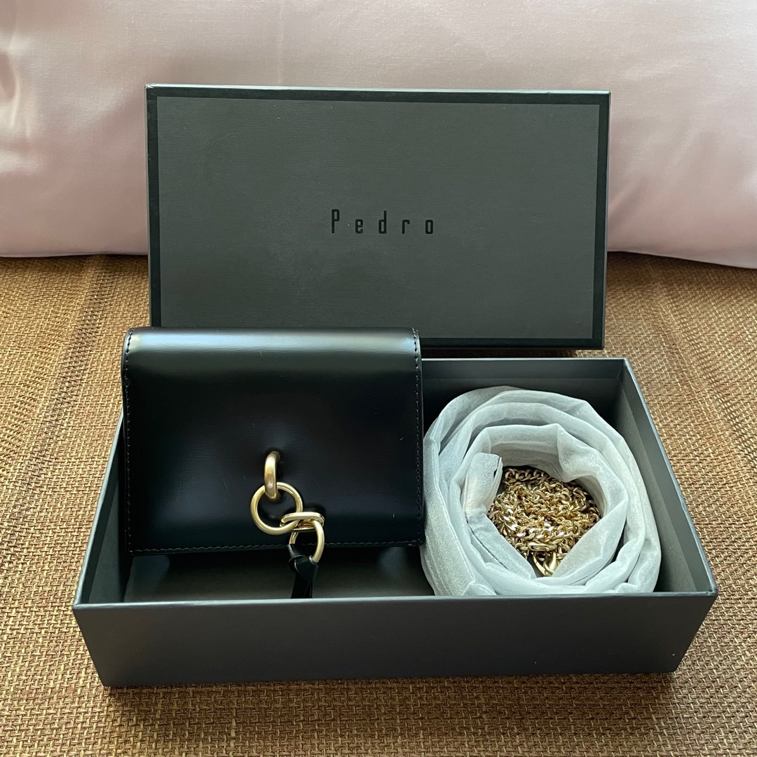 Pedro short leather wallet on chain, Women's Fashion, Bags & Wallets ...