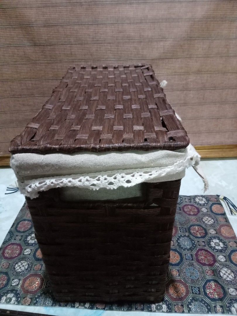Php200 only, Native Basket with cover, 33cm x 15cm x 25cm, Furniture ...