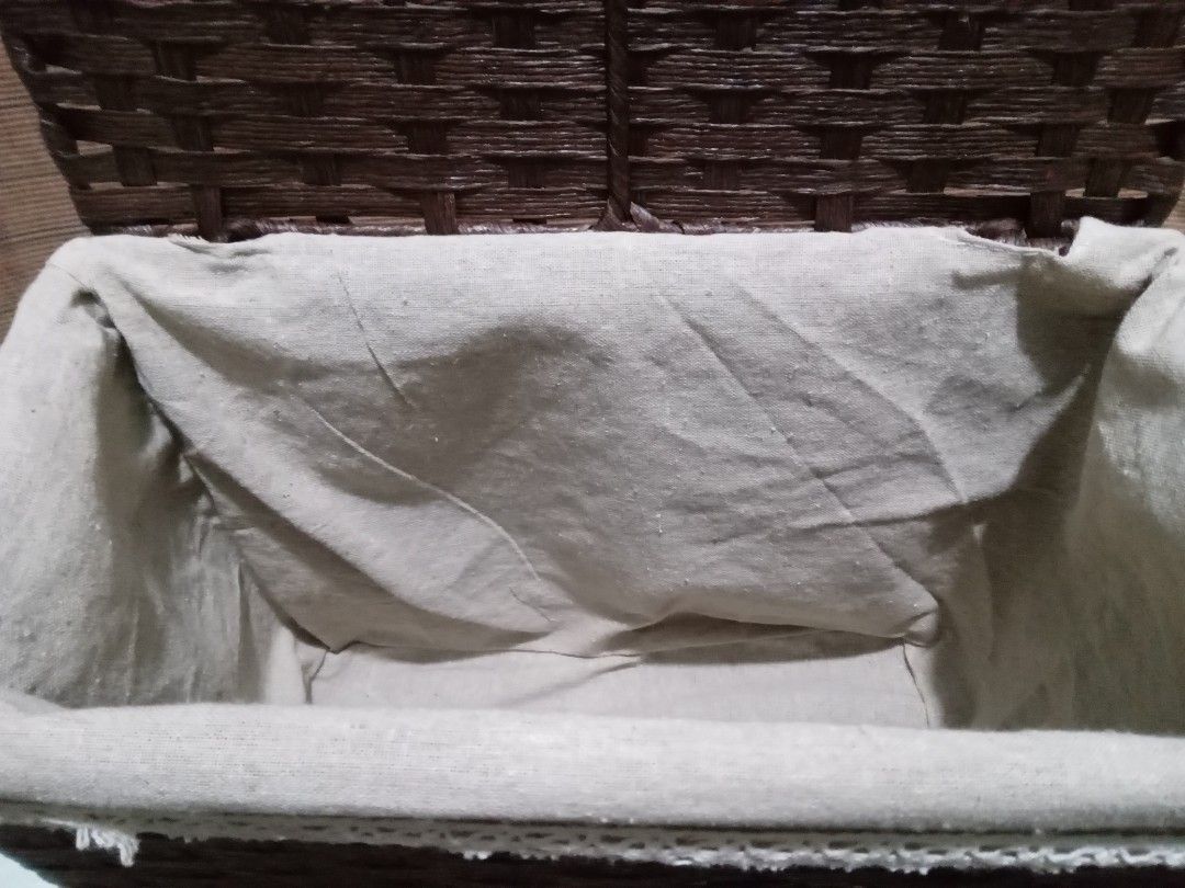 Php200 only, Native Basket with cover, 33cm x 15cm x 25cm, Furniture ...