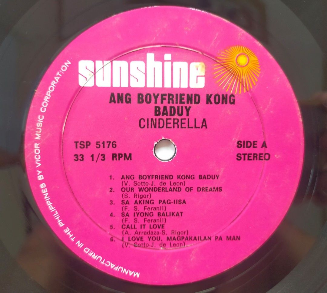 Plaka LP OPM Vinyl Cinderella Ang Boyfriend Kong Baduy Vinyl Record ...