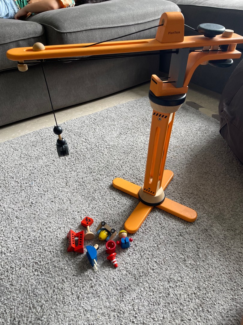Plan Toys Crane Set, Babies & Kids, Infant Playtime on Carousell