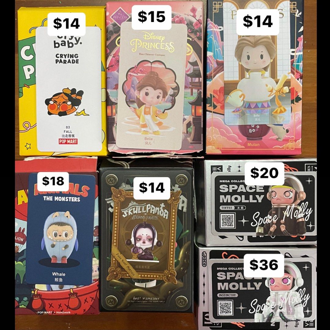 POPMART Crybaby / Disney Princess / Animals Labubu / Skullpanda SP ...