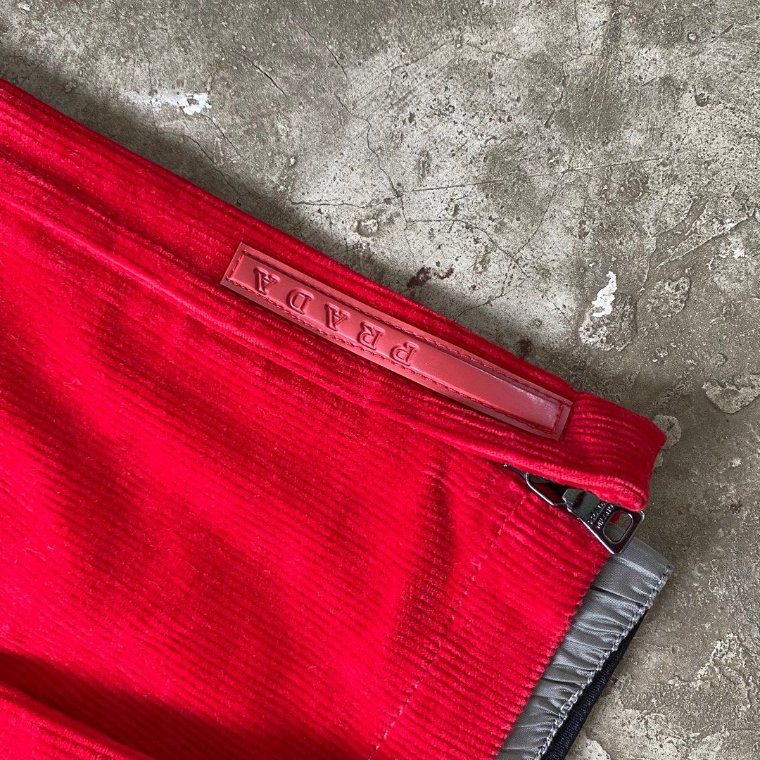 Prada - Linea Rosa Corduroy Nylon Linen Pants, Women's Fashion, Bottoms ...