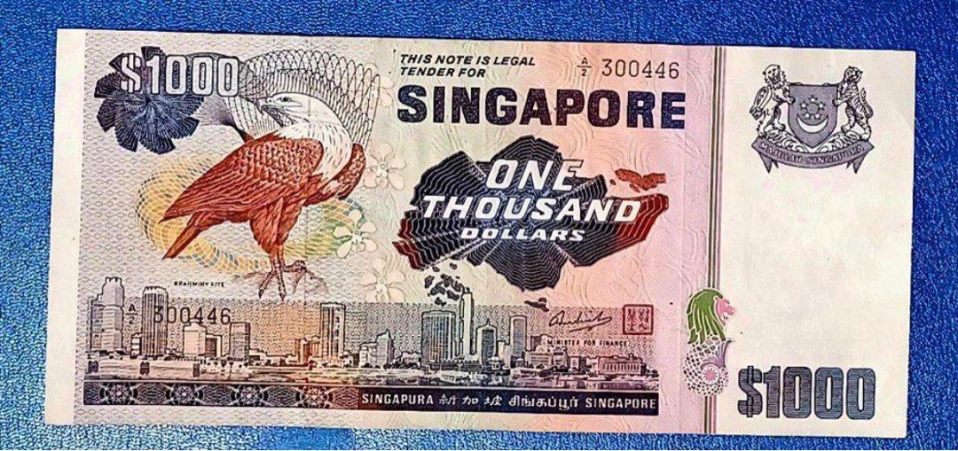 Rare $1000 Old Singapore Note Eagle Series, Hobbies & Toys, Memorabilia ...