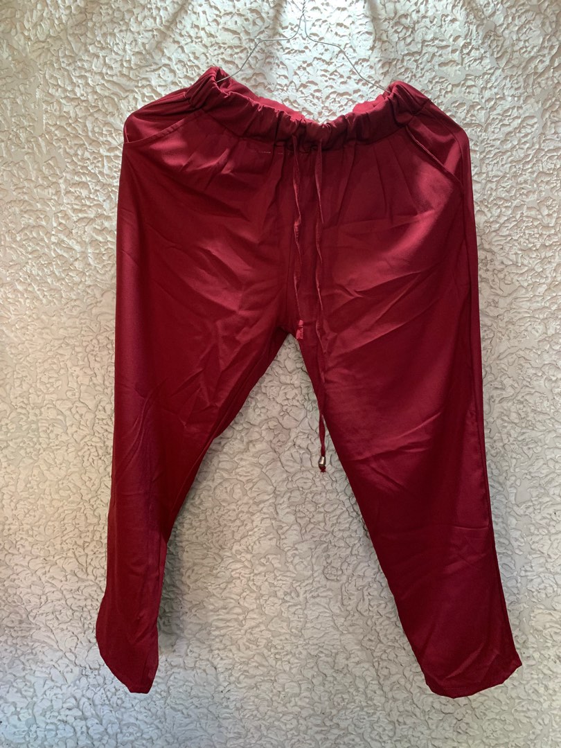 Red Pants, Women's Fashion, Bottoms, Other Bottoms on Carousell