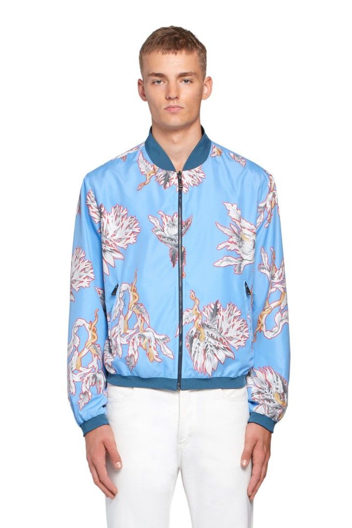 ROBERTO CAVALLI OPIUM SNAKE FLORAL BOMBER JACKET, Luxury, Apparel on ...