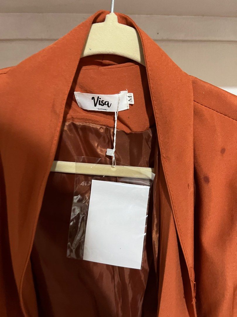 Rust color blazer lightweight, Women's Fashion, Coats, Jackets and ...