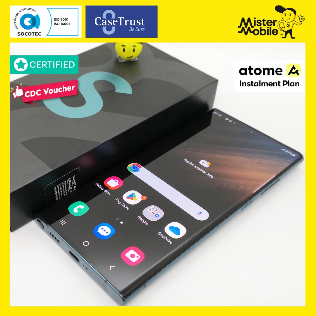 Samsung Galaxy S22 Ultra 5G 512 512GB Phantom Green Local Used, Mobile ...