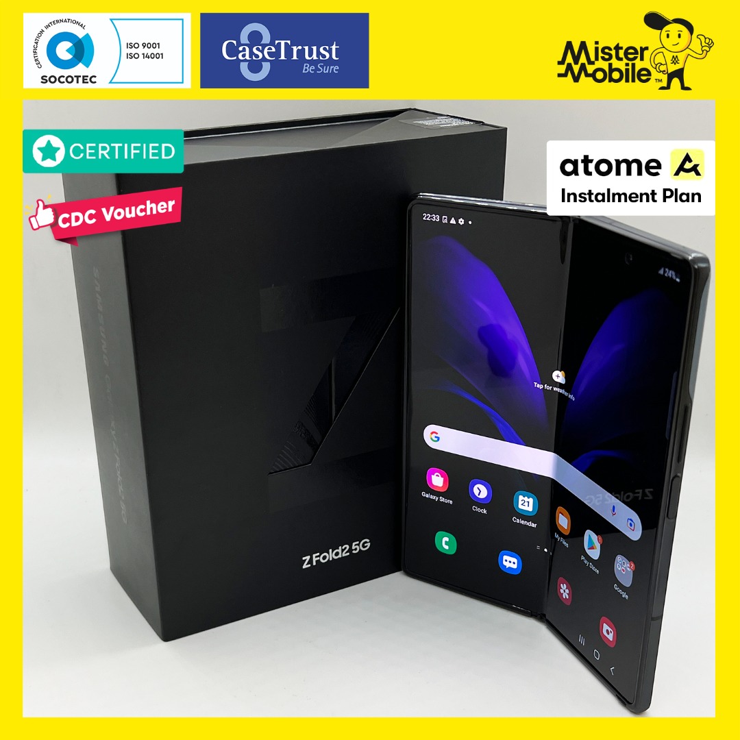 Samsung Galaxy Z Fold 2 5G 256 256GB Mystic Black Local Used Set, Mobile Phones & Gadgets ...