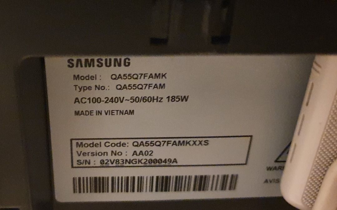 Samsung QLED Q7F 55 inch with OneConnect box and Invisi-cable, TV ...