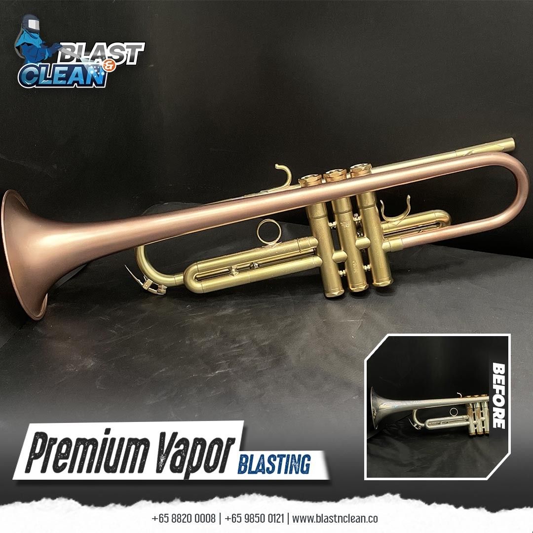 Sand Blasting - Premium Vapor Blasting on Antique Trumpet, Audio, Other ...