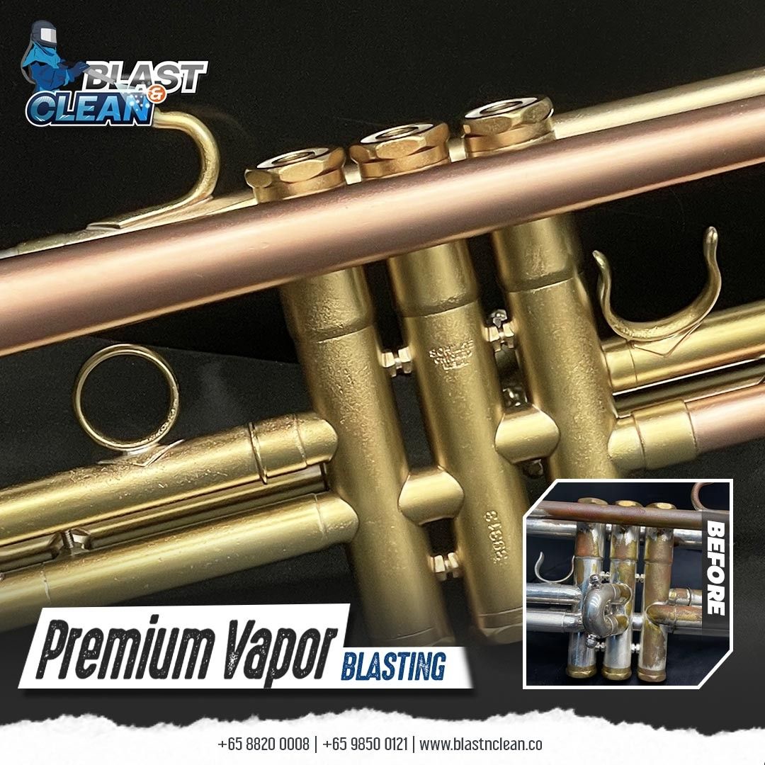 Sand Blasting - Premium Vapor Blasting on Antique Trumpet, Audio, Other ...