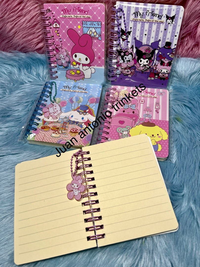 Sanrio Cute Mini Spiral Lined Notebook, Hobbies & Toys, Stationary ...