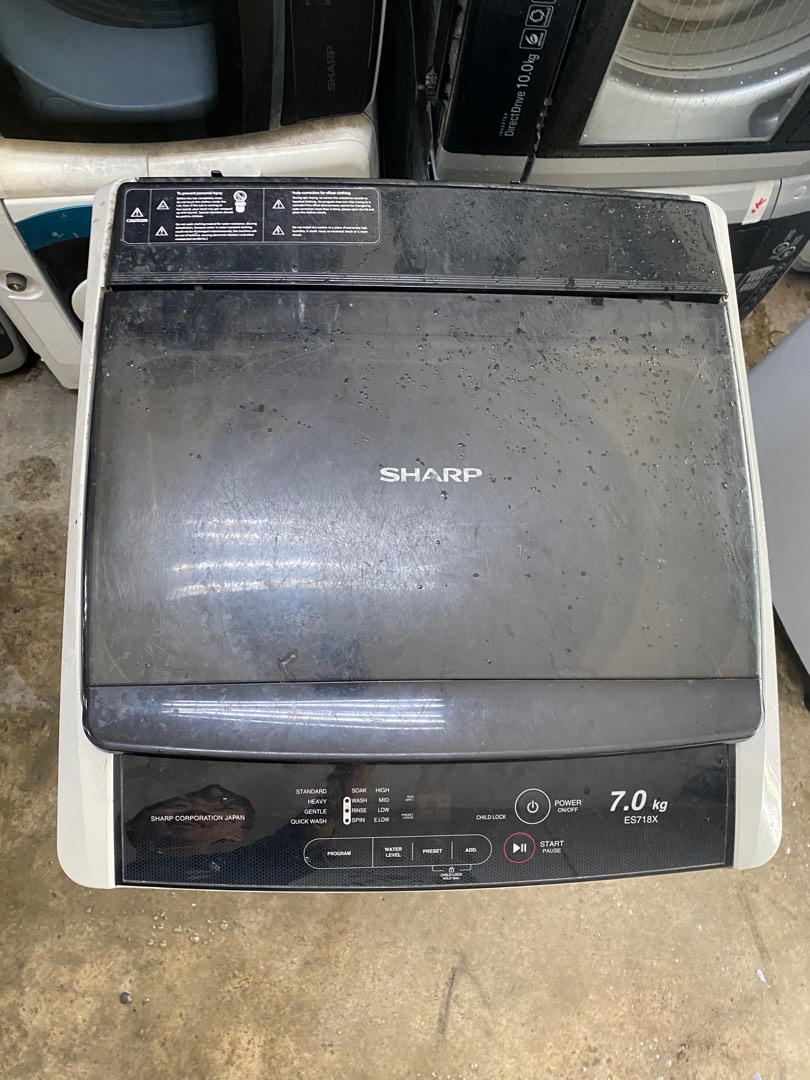 Sharp 7kg Top Loading Washing Machine, TV & Home Appliances, Washing ...