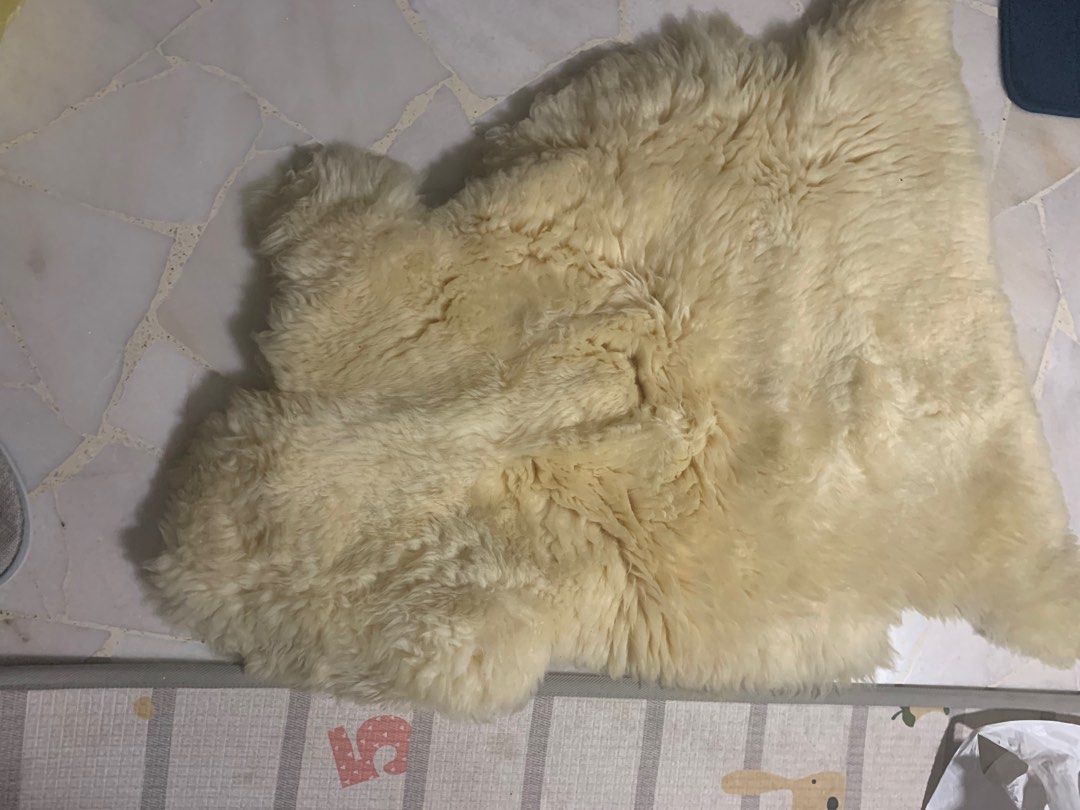 Sheep wool mat, Furniture & Home Living, Home Decor, Carpets, Mats ...