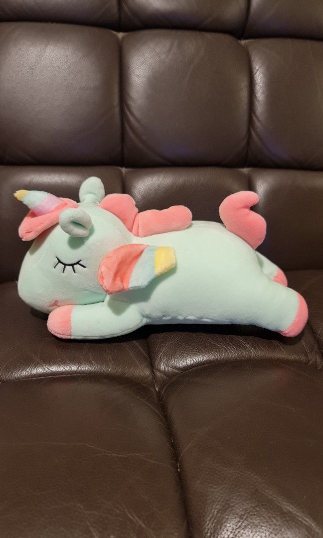 Soft Toy - Sleeping unicorn, Hobbies & Toys, Toys & Games on Carousell
