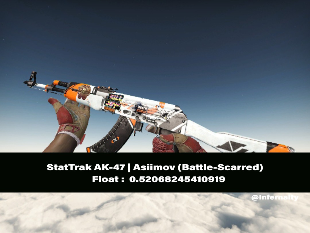 StatTrak AK-47 Asiimov BS CSGO SKINS KNIVES, Video Gaming, Gaming ...