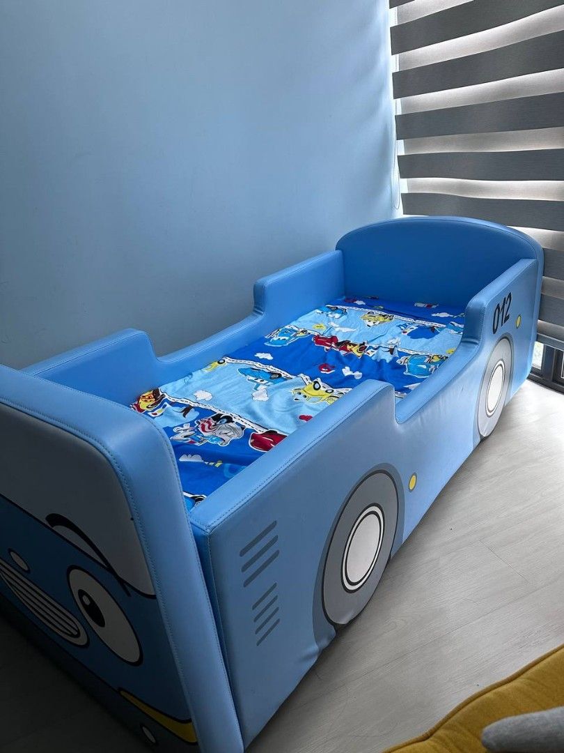 Taiyo Tayo bus bed frame with mattress bedframe Kids Children Cartoon ...