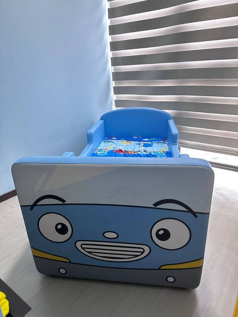 Taiyo Tayo bus bed frame with mattress bedframe Kids Children Cartoon ...