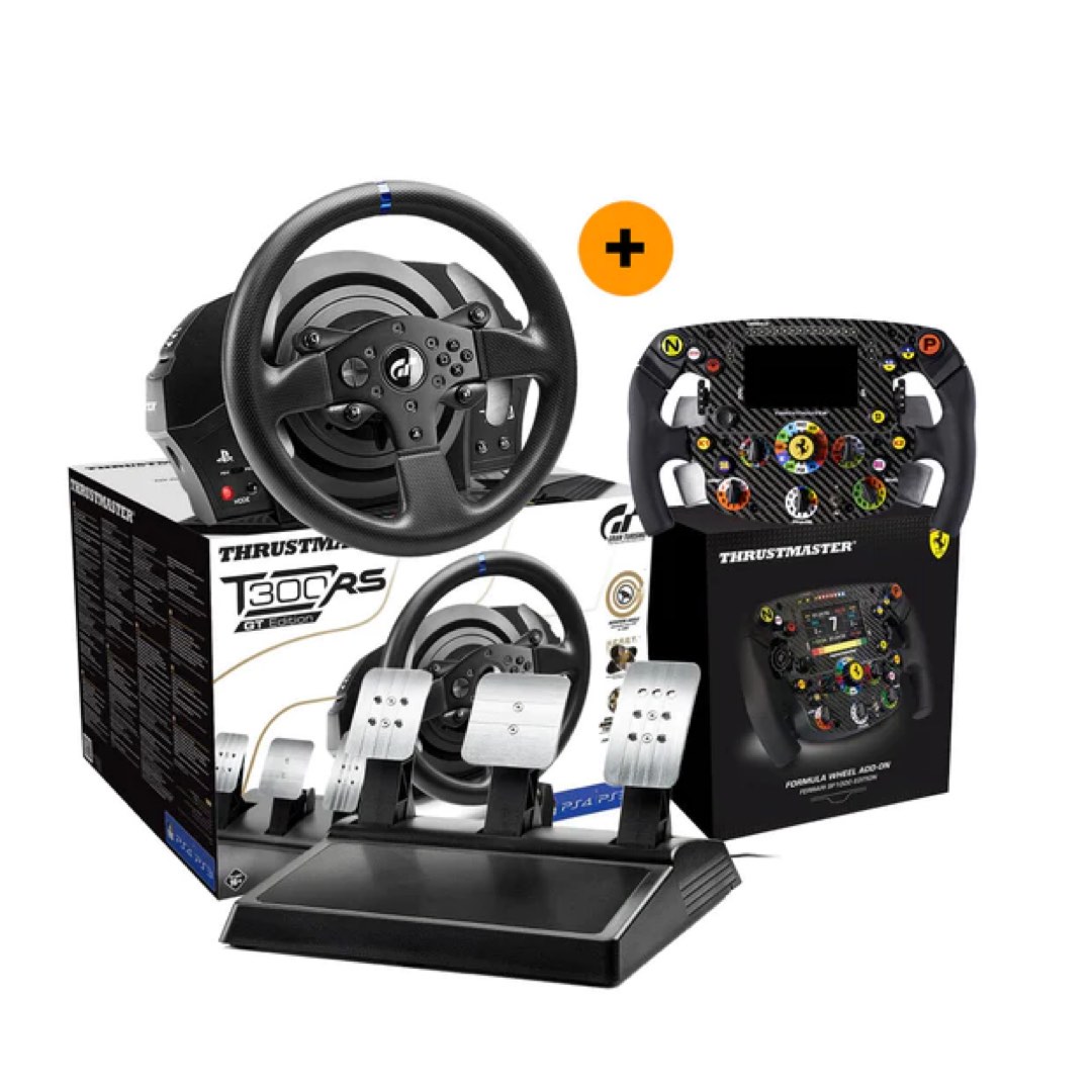 Thrustmaster T300 Rs GT edition & SF 1000 Wheel Ferrari F1 Bundle ...