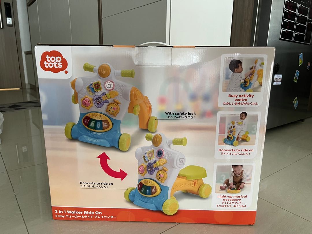 Top Tots 3 in 1 Walker Ride On, Babies & Kids, Infant Playtime on Carousell