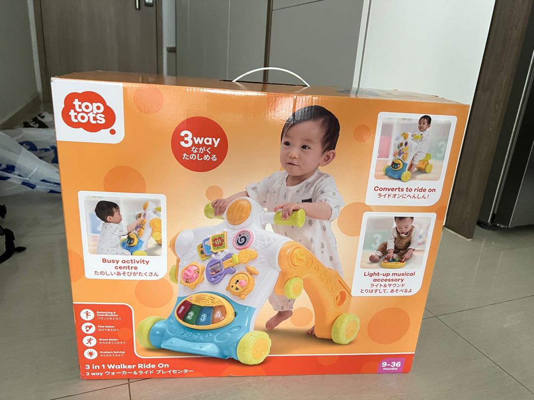 Top Tots 3 in 1 Walker Ride On, Babies & Kids, Infant Playtime on Carousell