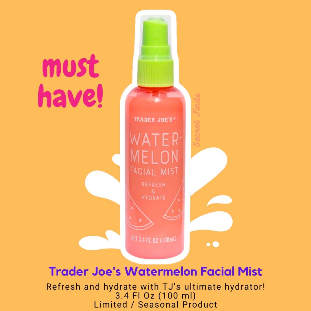 Trader Joe's Watermelon Facial Mist, 100 ml, Beauty & Personal Care ...