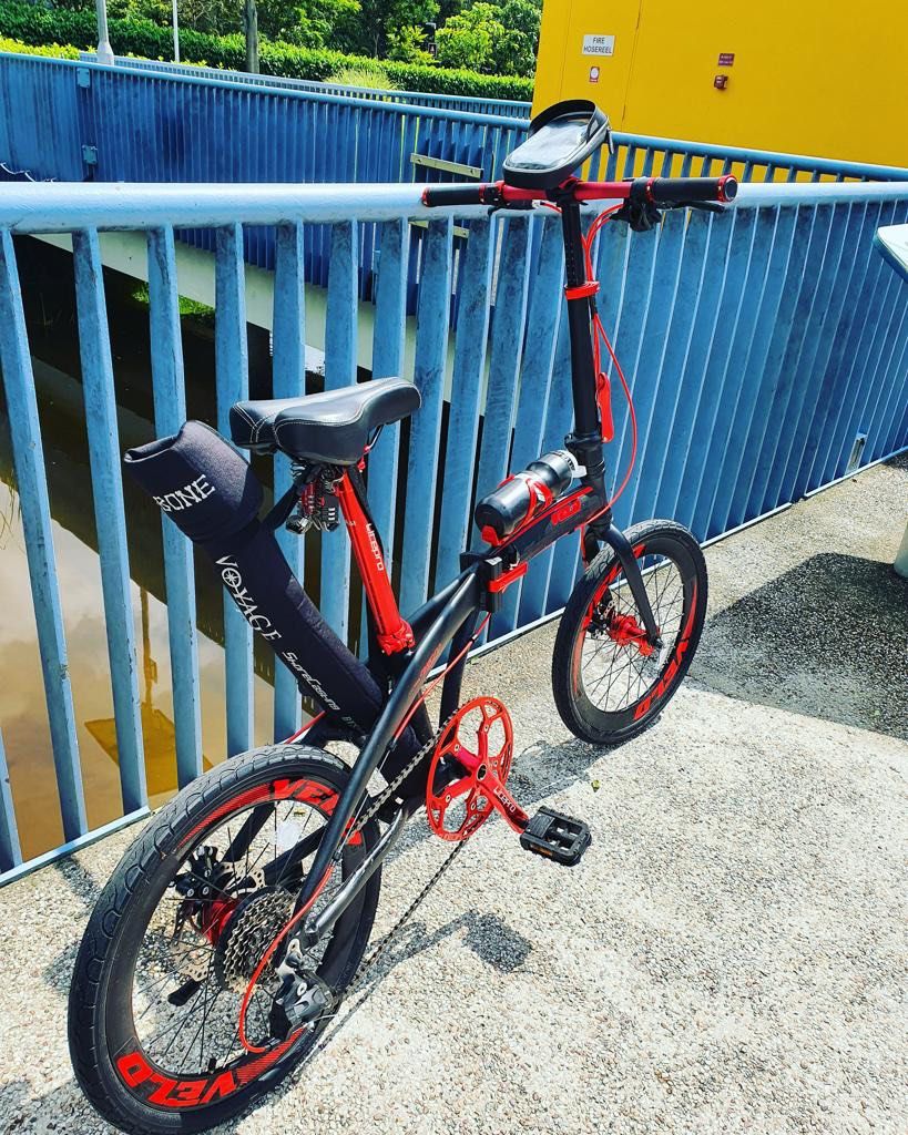 Velo All Star Foldable Bike Red Black, Sports Equipment, Bicycles & Parts, Bicycles on Carousell