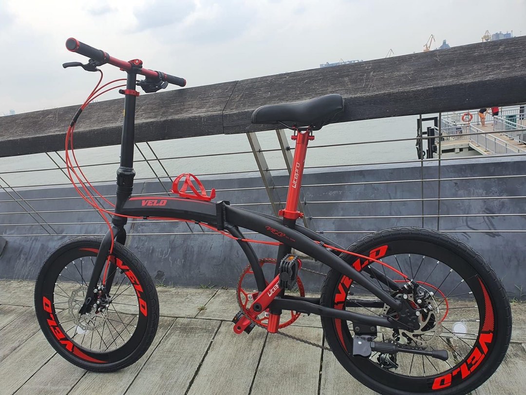 Velo All Star Foldable Bike Red Black, Sports Equipment, Bicycles ...