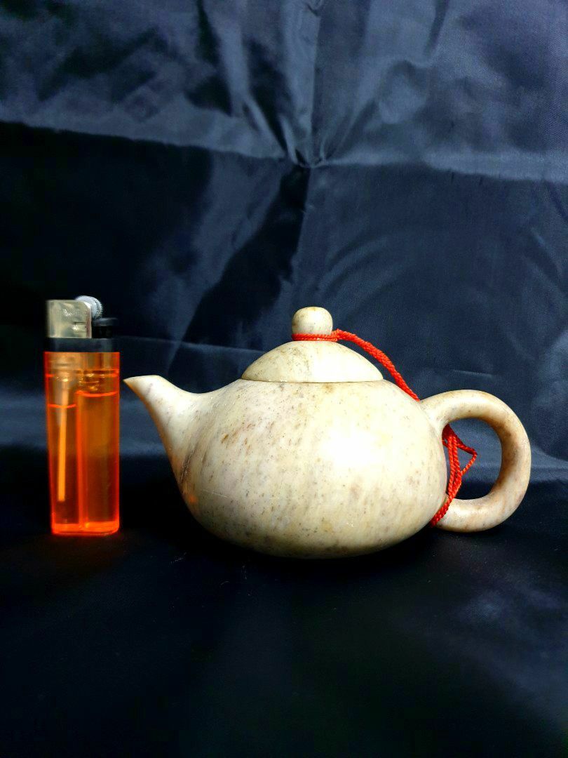 Vintage hand carving natural stone tea pot, Furniture & Home Living ...
