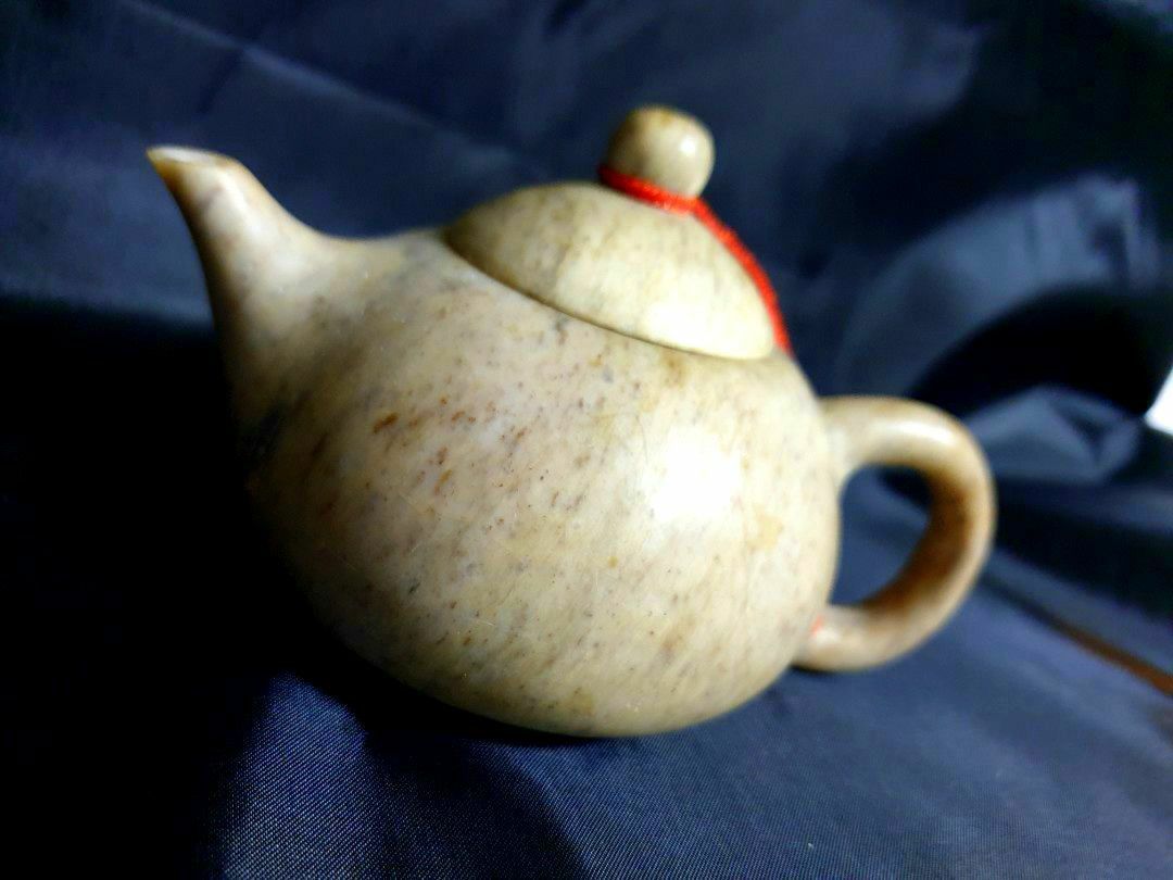 Vintage hand carving natural stone tea pot, Furniture & Home Living ...
