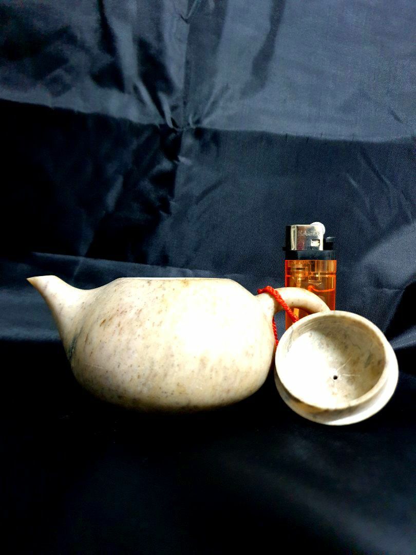 Vintage hand carving natural stone tea pot, Furniture & Home Living ...