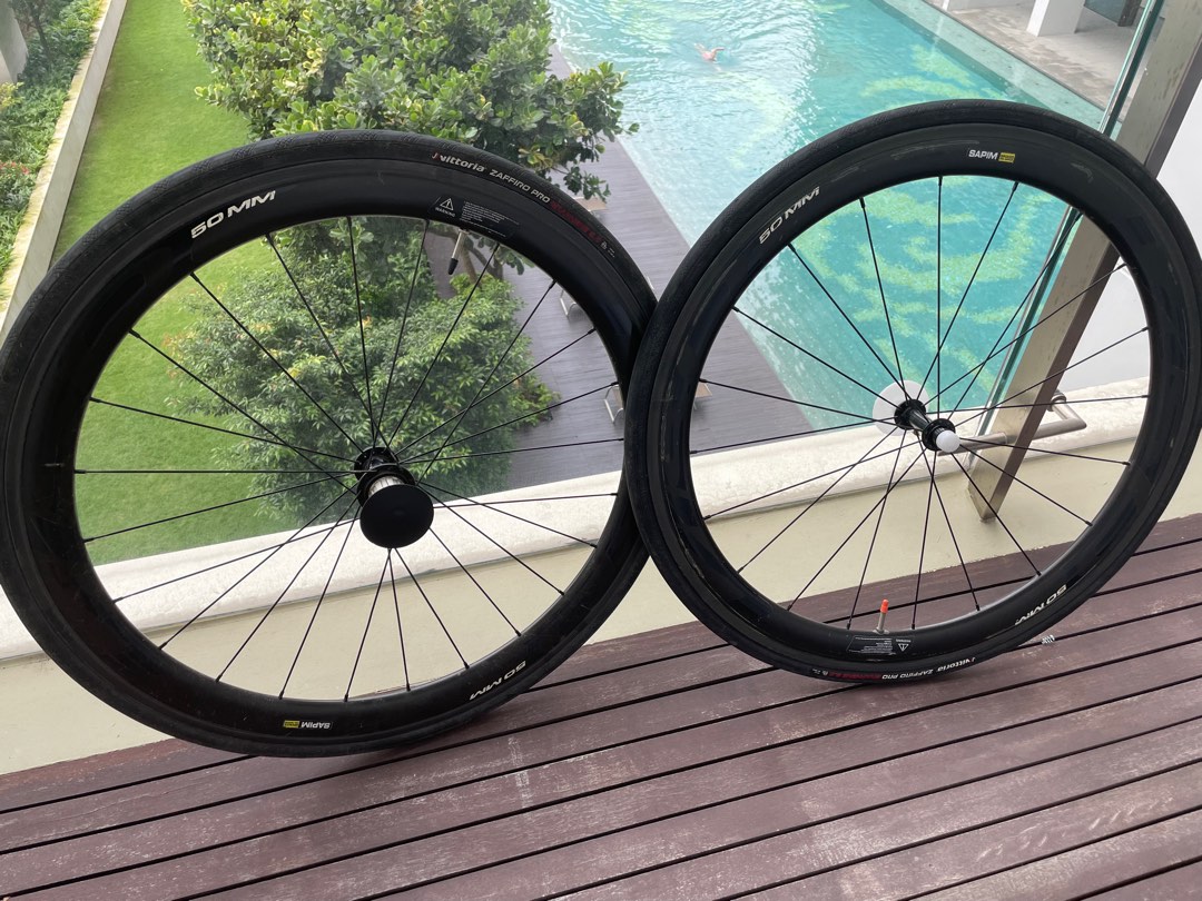 VISP CARBON WHEELSET 50mm CLINCHER Rim Brake, Sports Equipment ...