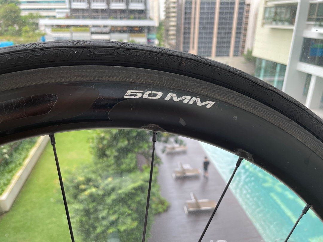 VISP CARBON WHEELSET 50mm CLINCHER Rim Brake, Sports Equipment ...