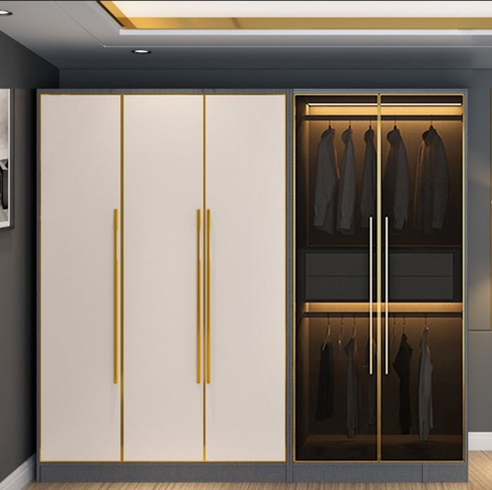 WD 005, Luxury Model Designer High Class Sliding Wardrobe, LED light ...