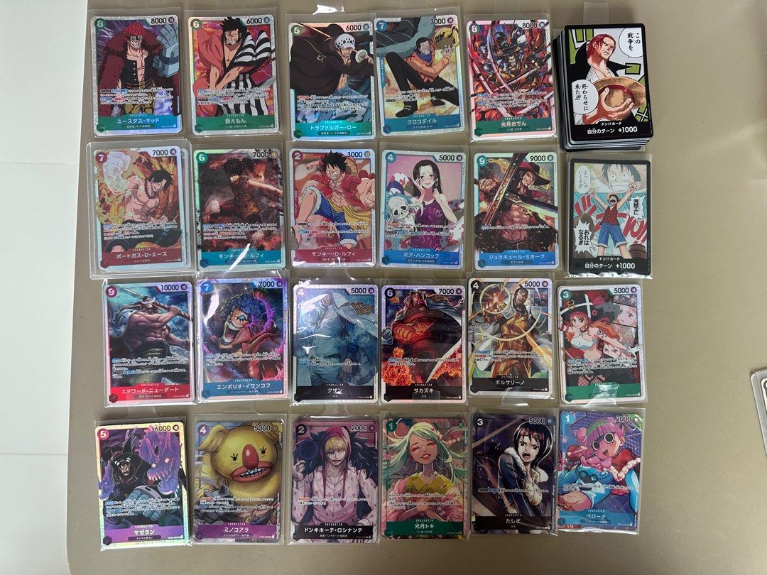 WTS WTT One Piece TCG OP-01 and OP-02 SR AA SEC leader cards for sell ...