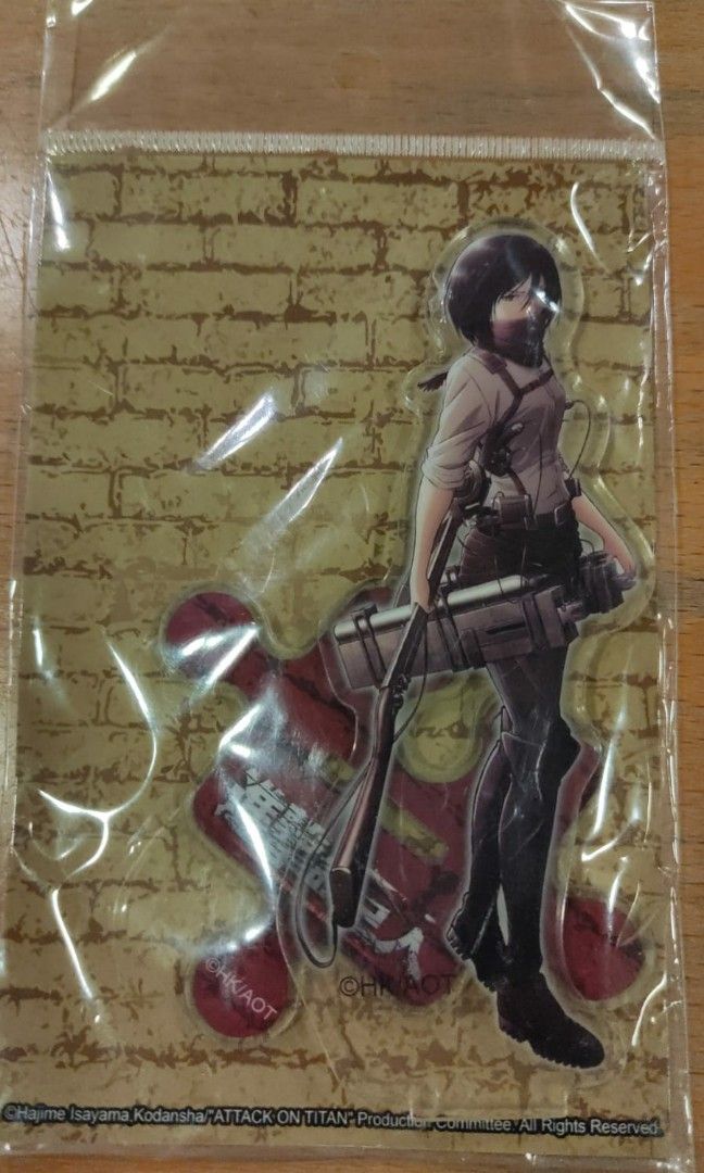 WTT Attack on titan Mikasa standee and keychain to Levi Eren, Hobbies ...