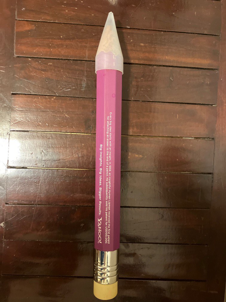 Yahoo Giant Pencil with Cap, Hobbies & Toys, Stationery & Craft, Stationery & School Supplies on ...